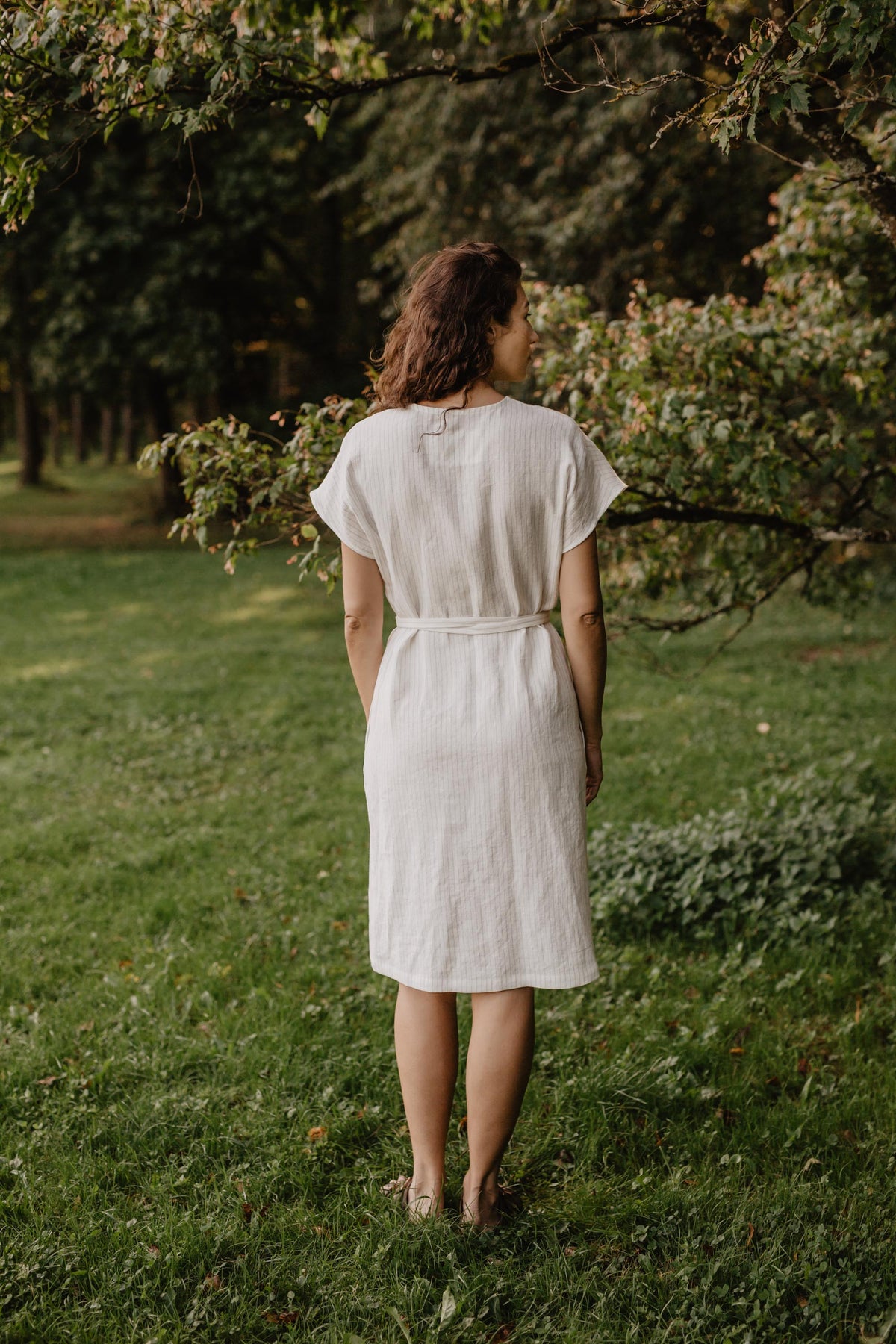 Linen Wrap Dress | AmourLinen | Maternity Linen Dress