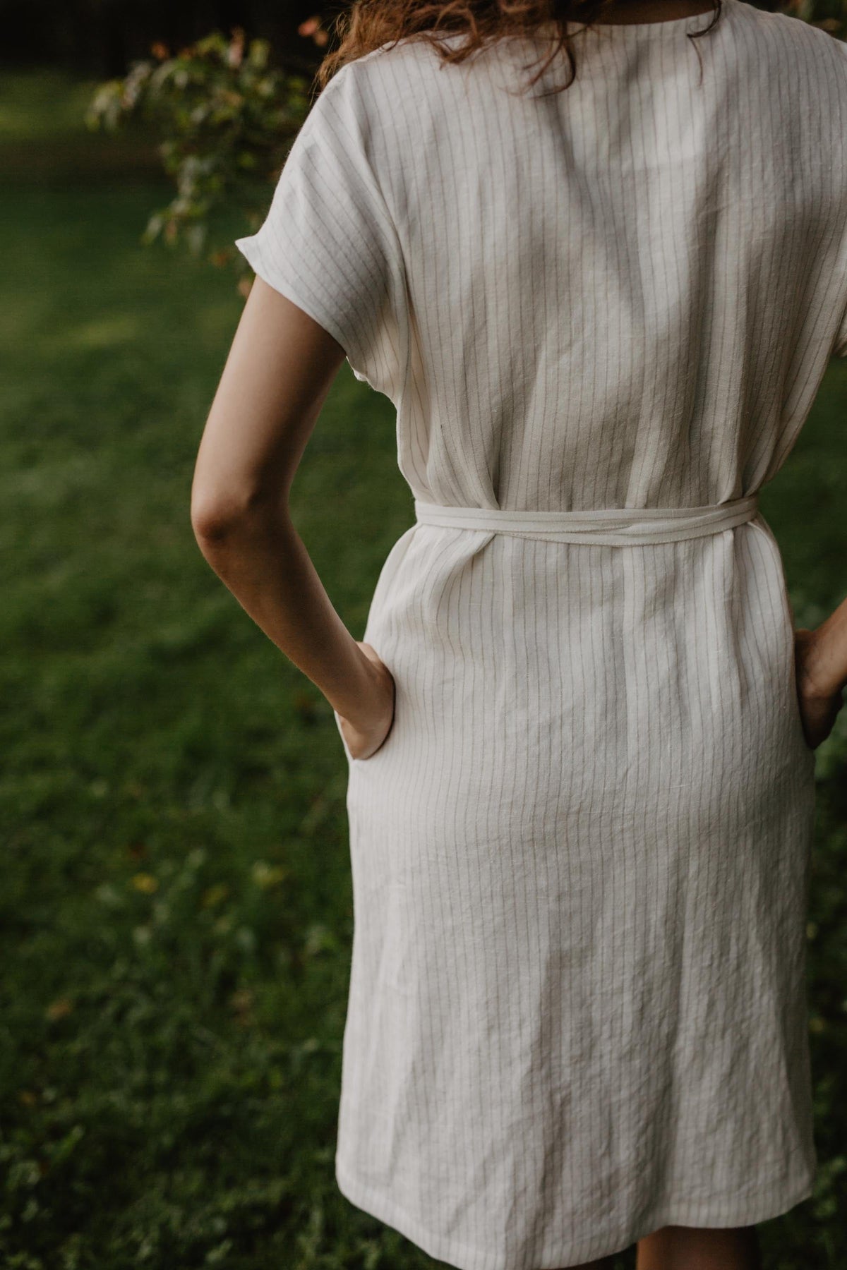 Linen Wrap Dress | AmourLinen | Maternity Linen Dress