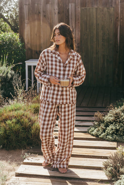 Linen Pajama Set | AmourLinen | Linen Loungewear