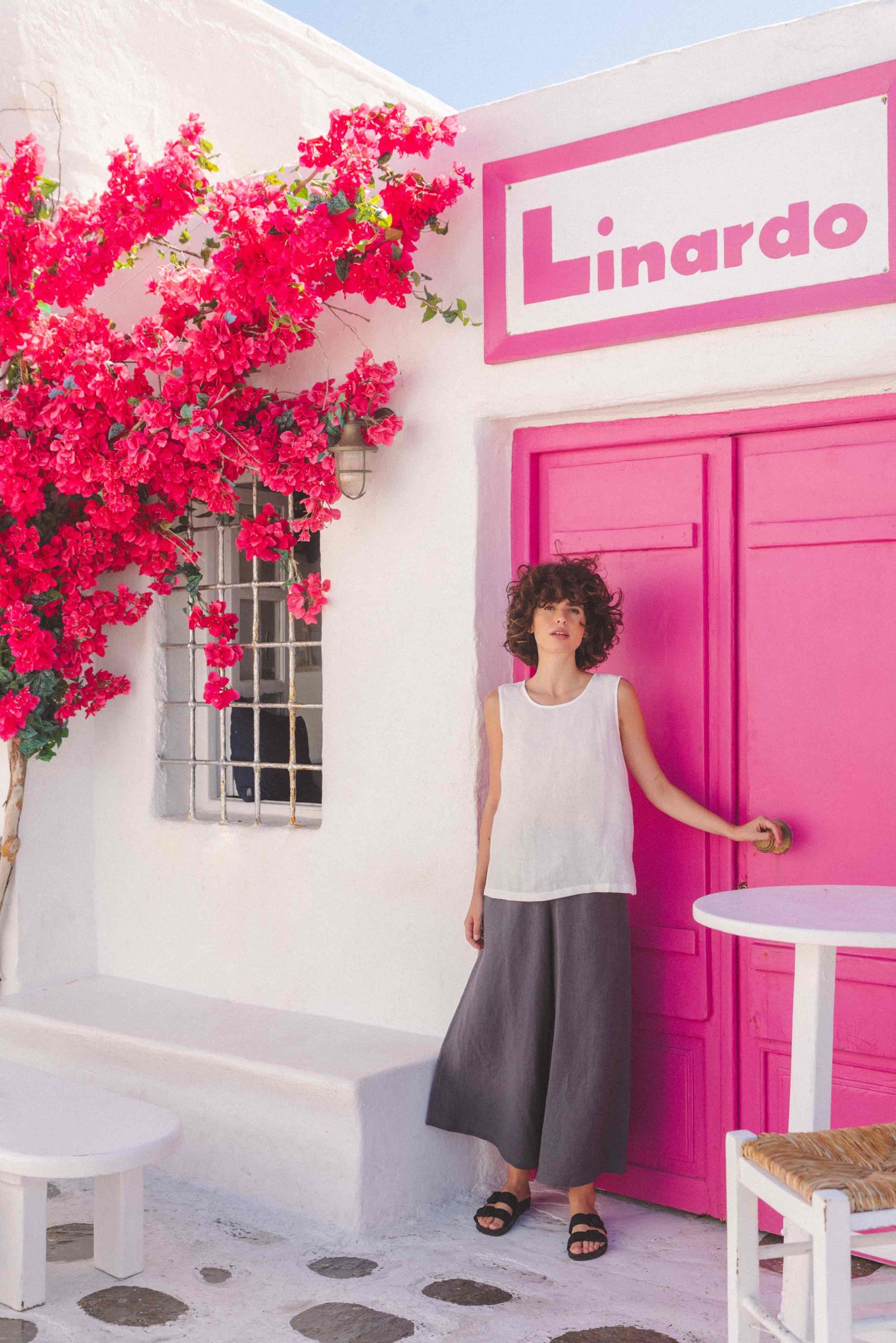 ISABELLA wide linen pants | AmourLinen | Linen Clothing